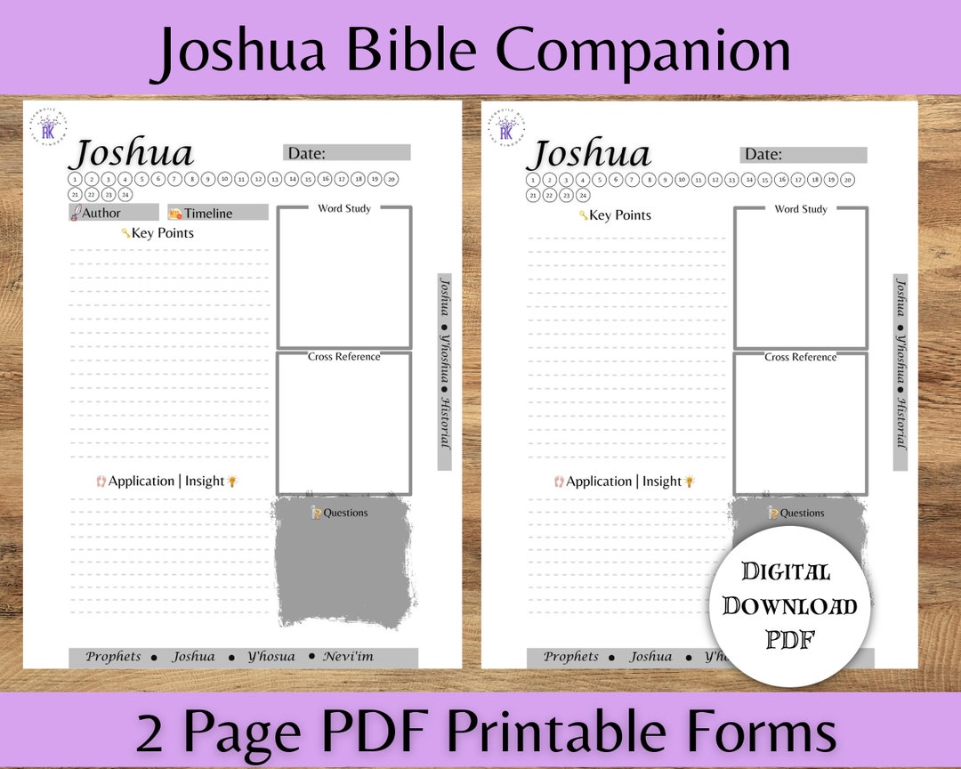 Joshua Digital Worksheets| Bible Teachers|torah Teachers|scripture ...