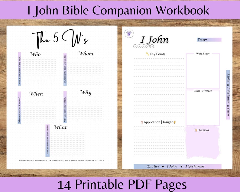 I John Digital Bible| Pastor Workbook | Bible Teachers | Torah Teachers ...