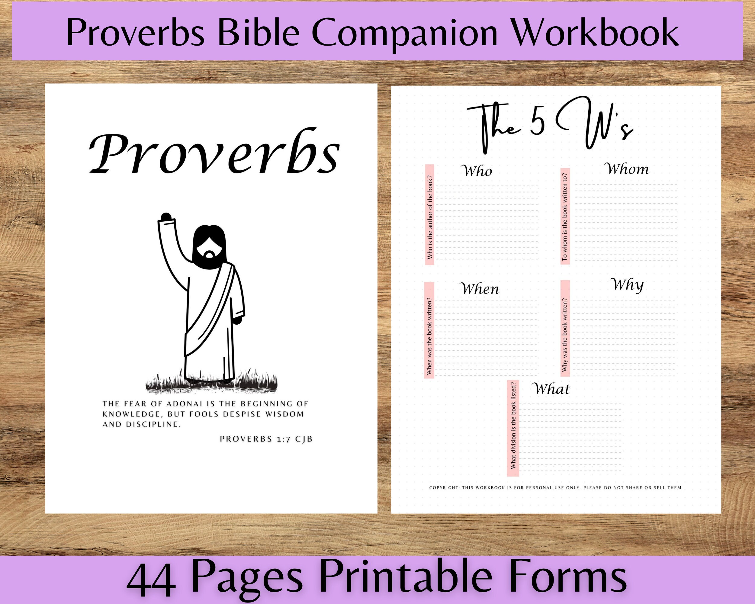 Proverbs Bible Workbook Pastor Digital Book Bible Teachers Torah