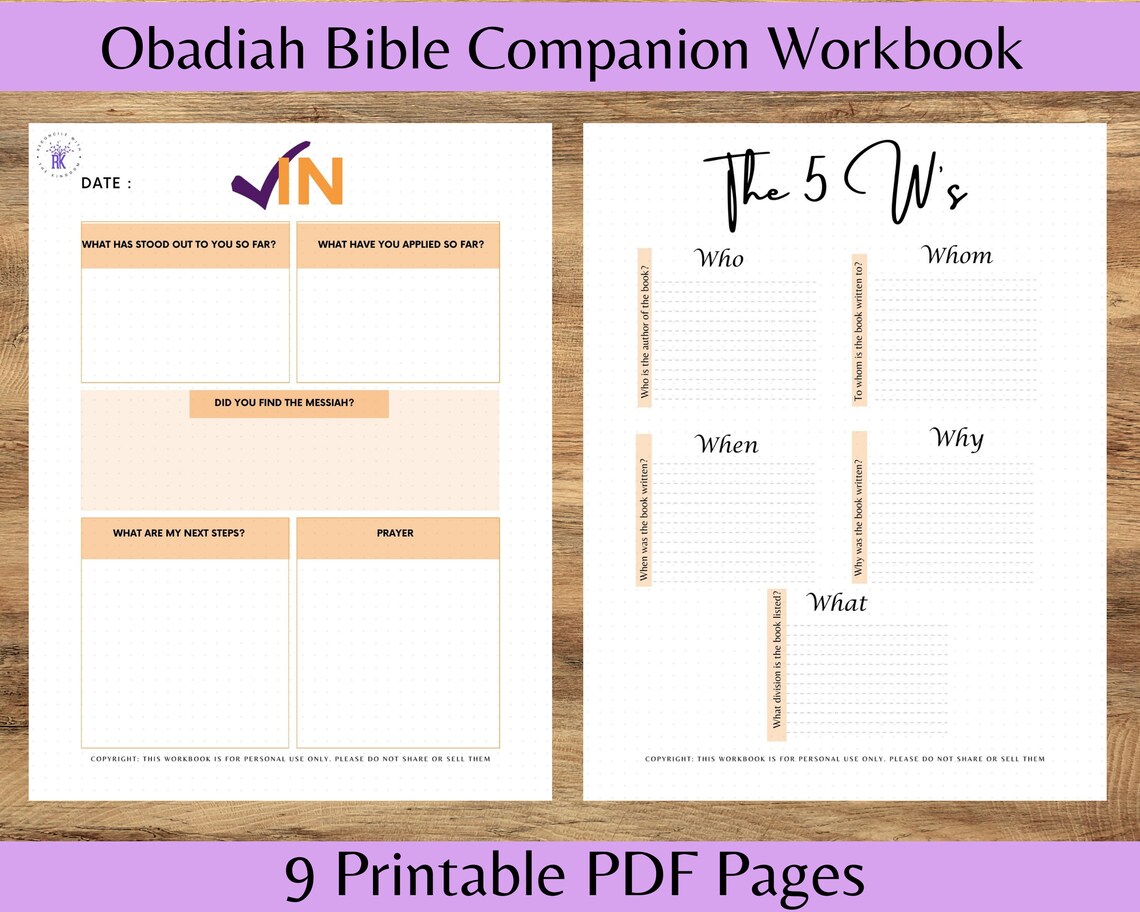 Obadiah Digital Bible | Pastor Workbook | Bible Teachers | Torah ...