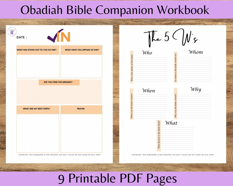 Obadiah Digital Bible | Pastor Workbook | Bible Teachers | Torah ...