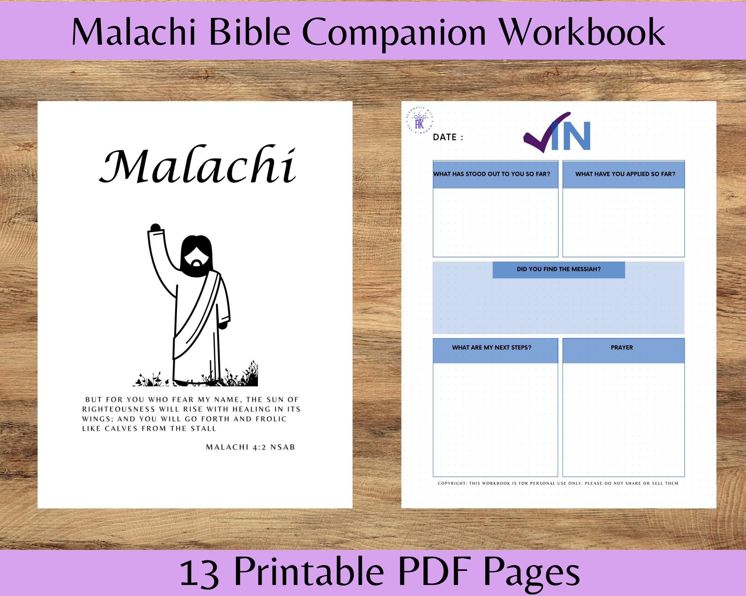 Malachi Digital Bible Pastor Workbook Bible Teachers Torah Teachers ...