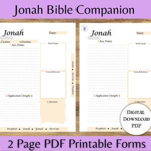 Jonah Digital Worksheets, Pastor, Bible Teachers,torah Teachers ...