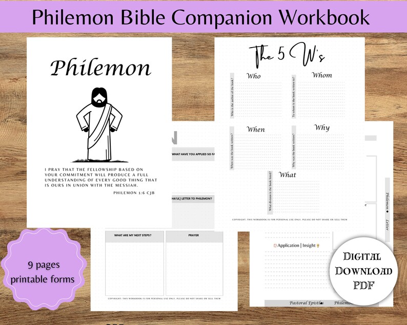 Philemon Digital Bible| Pastor Workbook | Bible Teachers | Torah ...