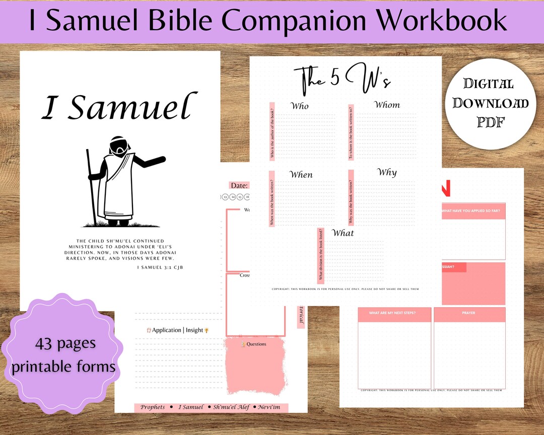 I Samuel Digital Bible | Pastor Workbook| Bible Teachers| Torah ...