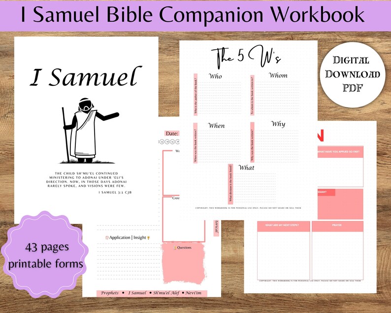 I Samuel Digital Bible | Pastor Workbook| Bible Teachers| Torah ...