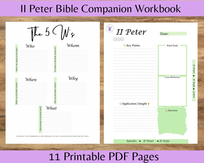 II Peter Digital Bible| Pastor Workbook | Bible Teachers | Torah ...