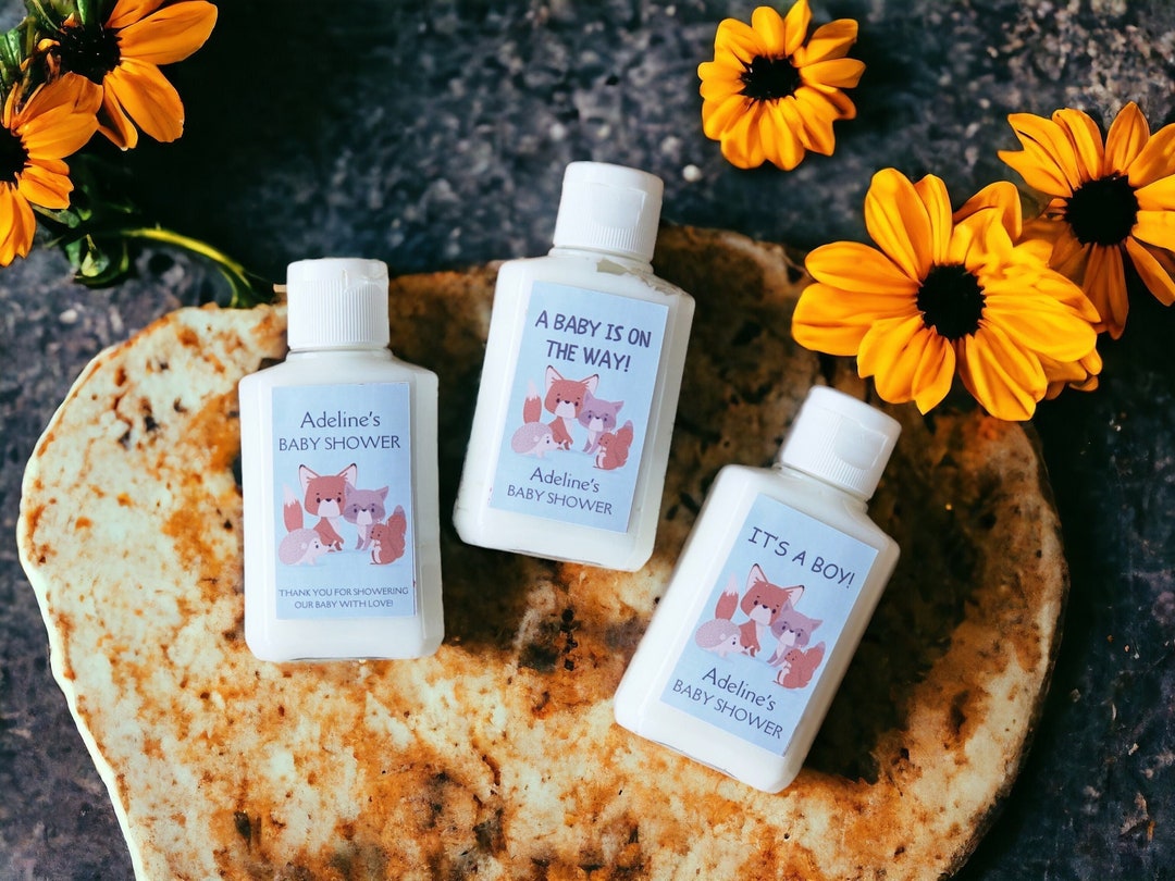 Mini Lotion Baby Shower Favor, Personalized Party Favor, Baby Animal ...