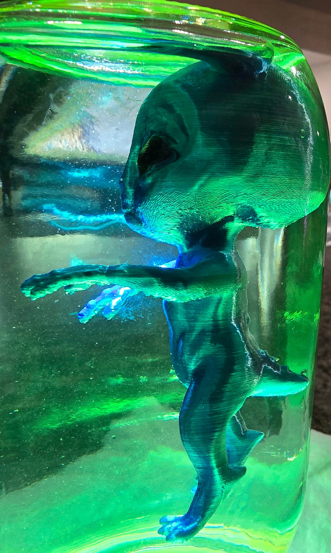 Alien in a Jar - 3D Printed Extraterrestrial - Little Blue Cosmic ...