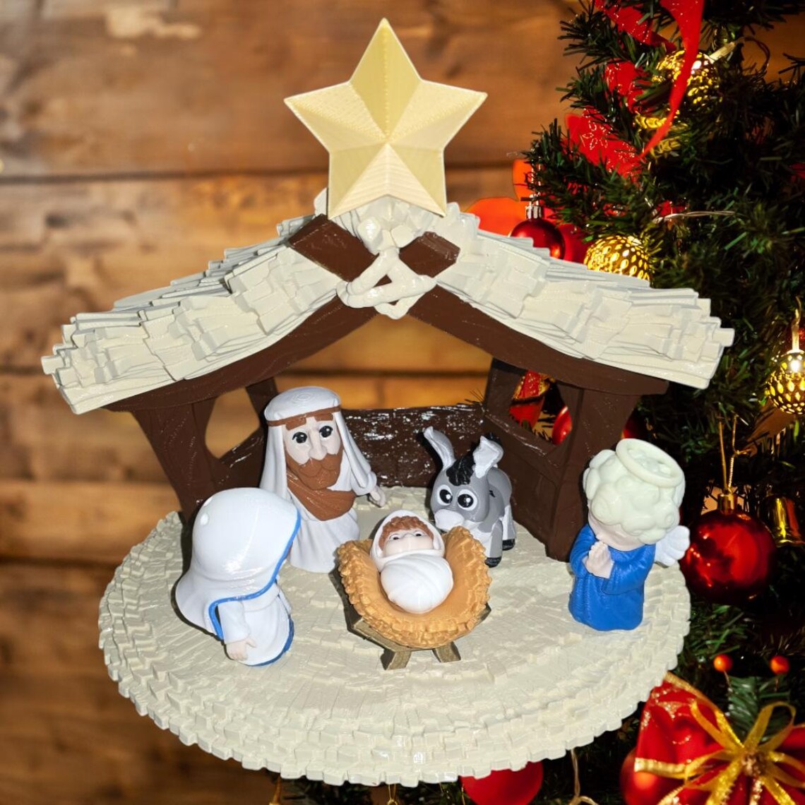 Interactive 3D Printed Nativity Scene With Starry Manger - Movable ...