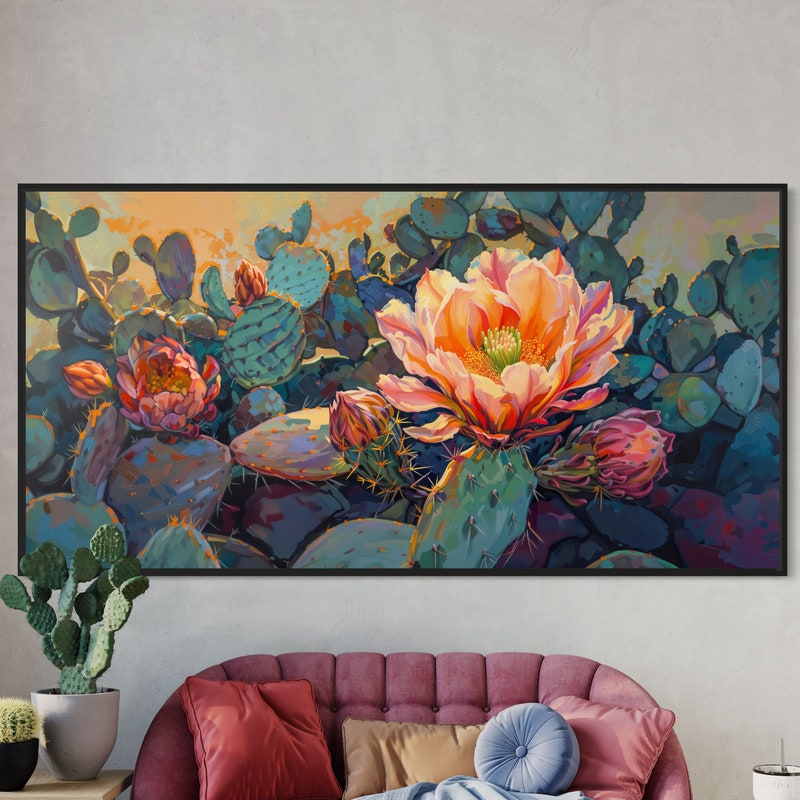 Opuntia Plant Art - Etsy