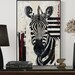 Urban Safari Zebra Print - Exotic Animal in Monochrome Painting Print ...