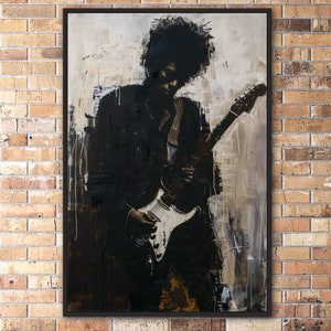 Rock Legend Wall Art - Guitar Print, Jimi Hendrix Wall Art, African ...