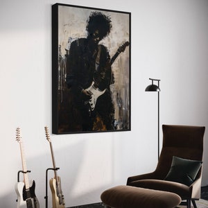 Rock Legend Wall Art - Guitar Print, Jimi Hendrix Wall Art, African ...