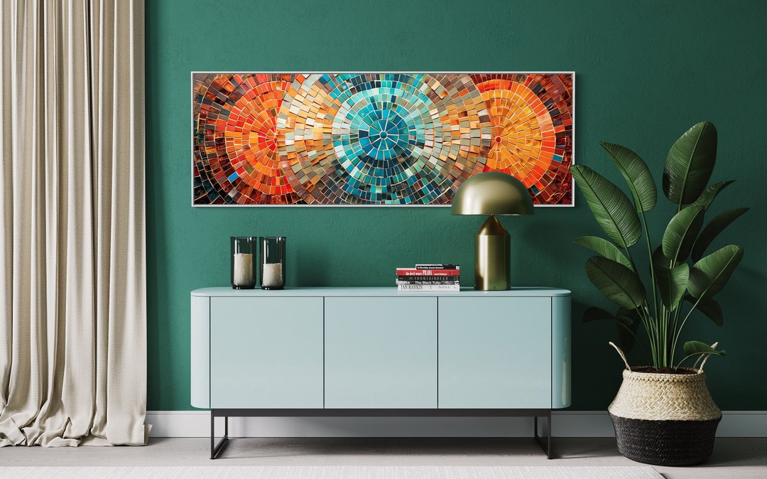 Kaleidoscope Art Dreams: Vivid Colors Mosaic Pattern Print Panoramic ...