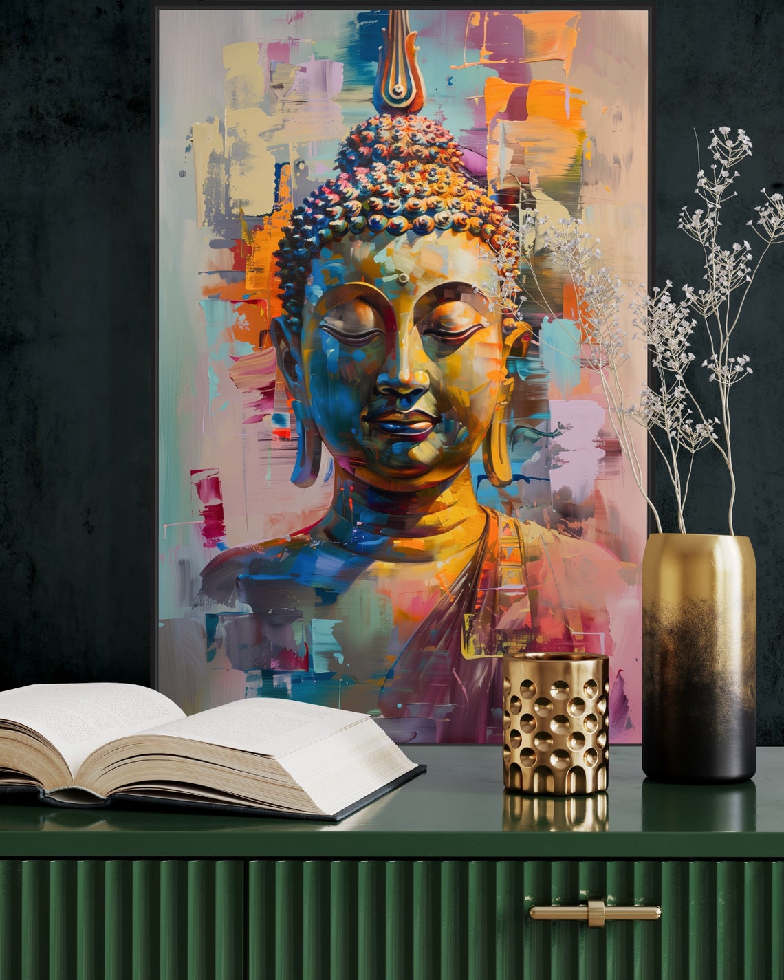 Zen Buddha Bliss: Tranquil Meditation Art Canvas, Serene Buddha Wall ...