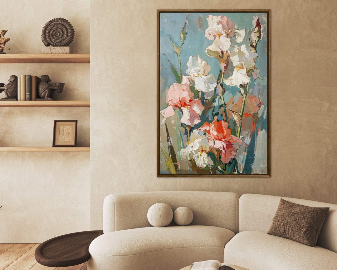 Iris Bouquet - Modern Impressionism Botanical Print, Iris Print, Nature ...