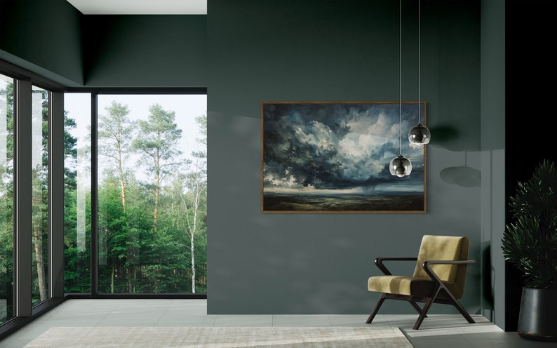 Rustic Serenity Amidst the Storm: Countryside Thunderstorm, Atmospheric ...