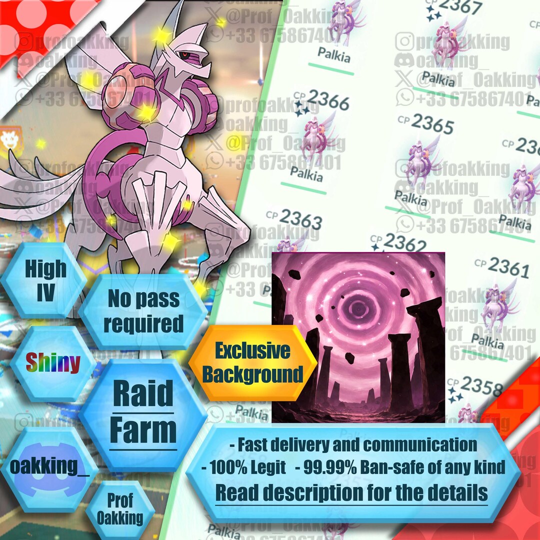 Pokemon Go Raid & Catch - Palkia Origin Form - Exclusive Background ...