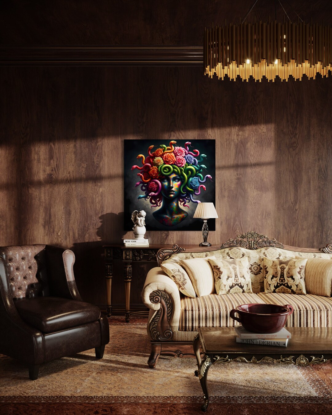 Medusa Blossoming — Mythical Medusa Art With Roses and Snakes ...