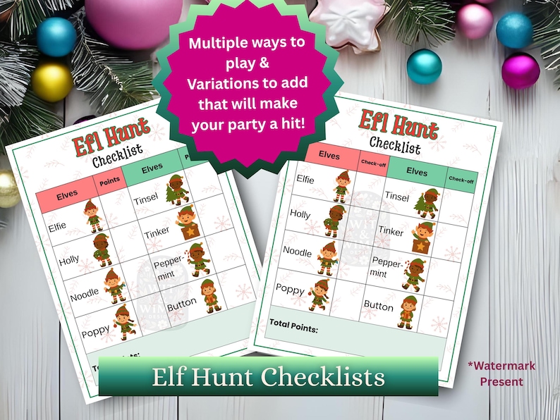 Santa's Elf Scavenger Hunt | Printable Christmas Game (digital Download ...