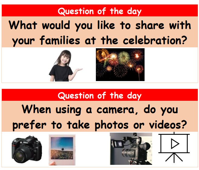 Question of the Day Cards for the Cameras Study (creative Curriculum ...