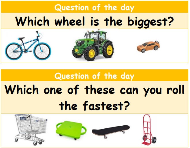 Question of the Day Cards for the Wheels Study (creative Curriculum ...