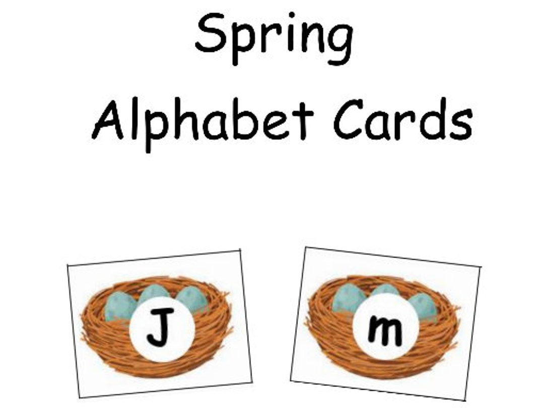 Spring Alphabet Cards - Etsy