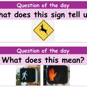 Question of the Day Cards - Signs Study (creative Curriculum Regular ...
