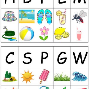 Summer Letter Sound Cards - Etsy