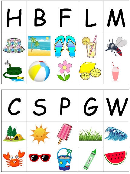 Summer Letter Sound Cards - Etsy