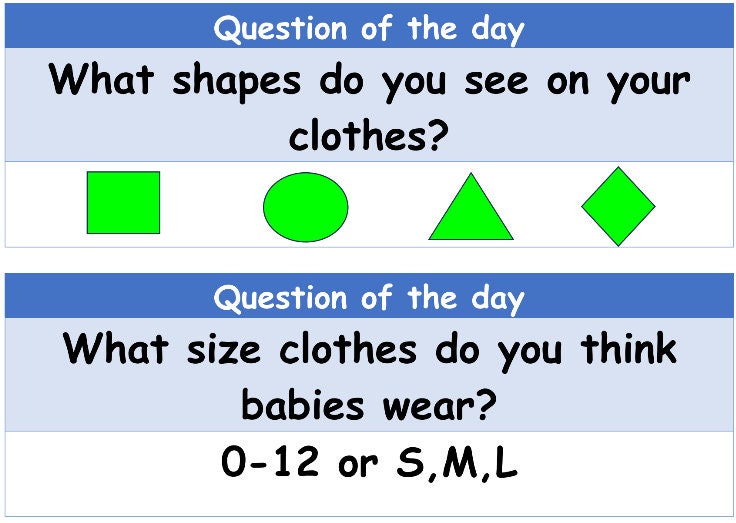 Question of the Day Cards - Clothes Study (creative Curriculum Regular ...