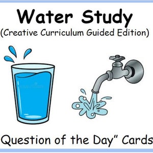 Question of the Day Cards for the Water Study (creative Curriculum ...
