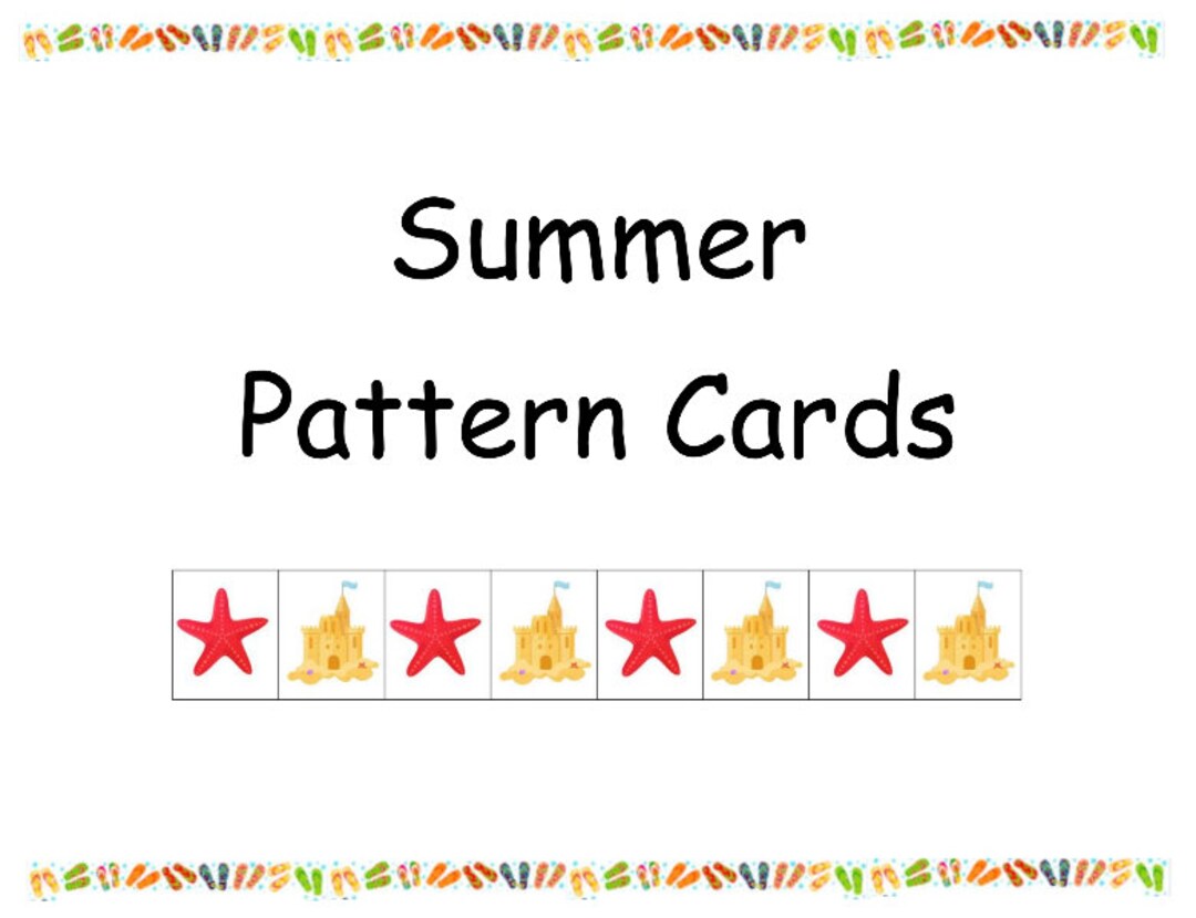 Summer Pattern Cards - Etsy