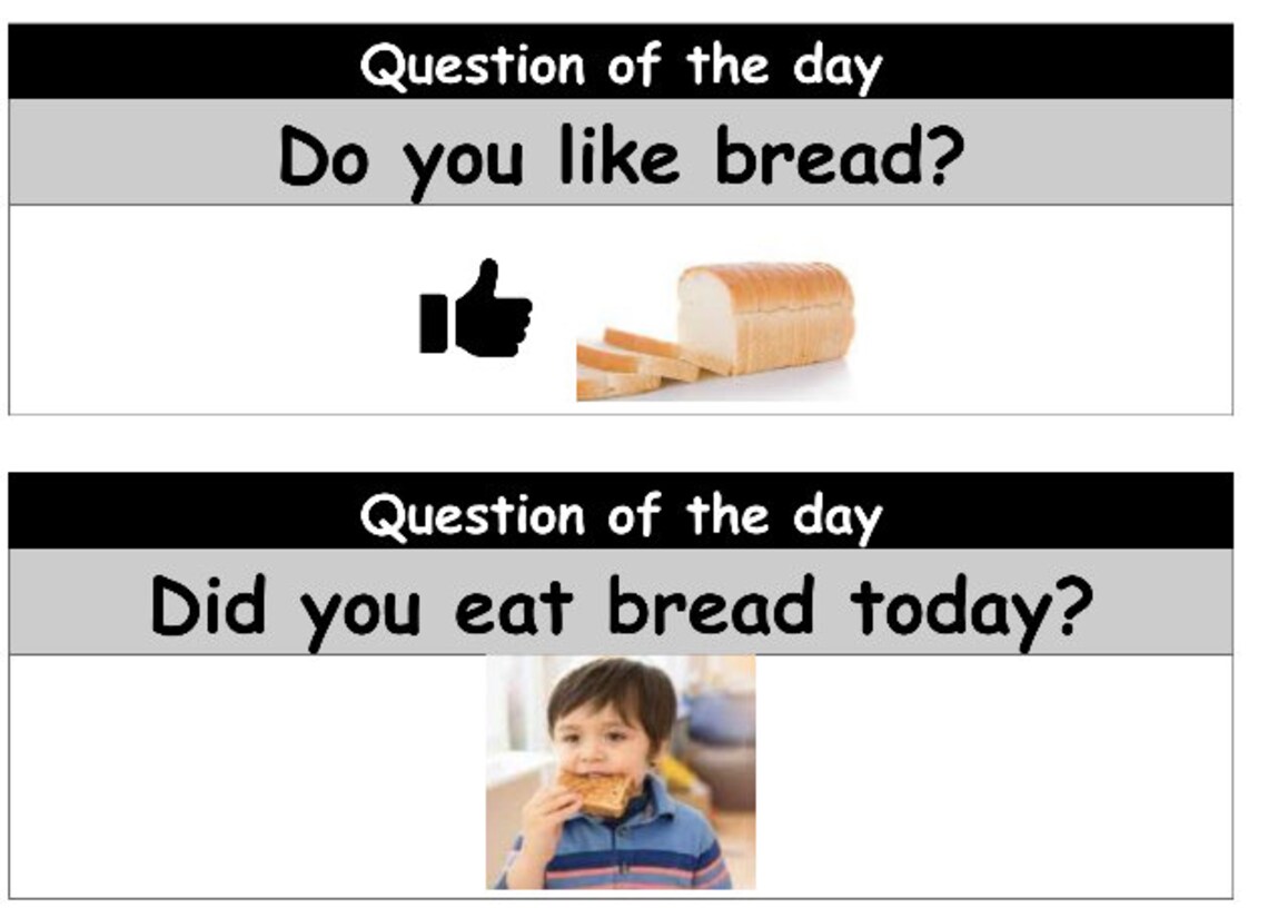 Question of the Day Cards - Bread Study (creative Curriculum Regular ...
