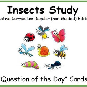 Question of the Day Cards - Insects Study (creative Curriculum Regular ...