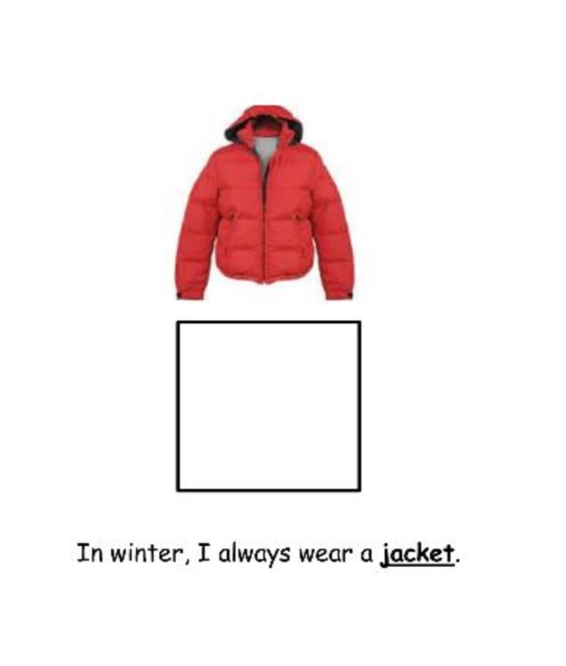 Winter Clothes Vocabulary Book - Etsy