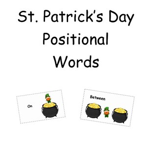 St. Patrick's Day Positional Words - Etsy