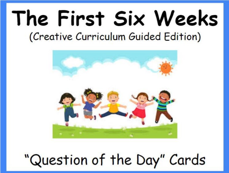 Question of the Day Cards - First Six Weeks (creative Curriculum Guided ...