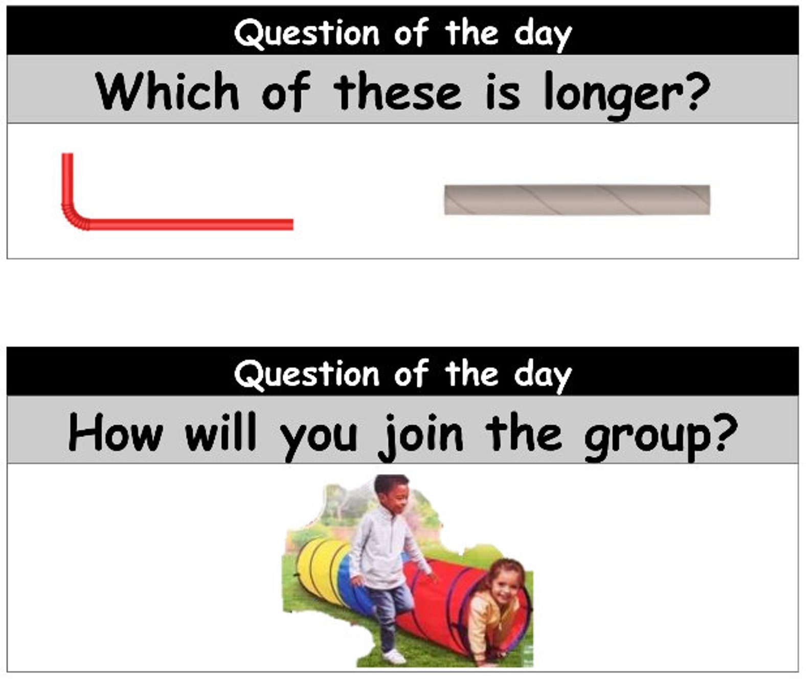 Question of the Day Cards - Tubes and Tunnels Study (creative ...
