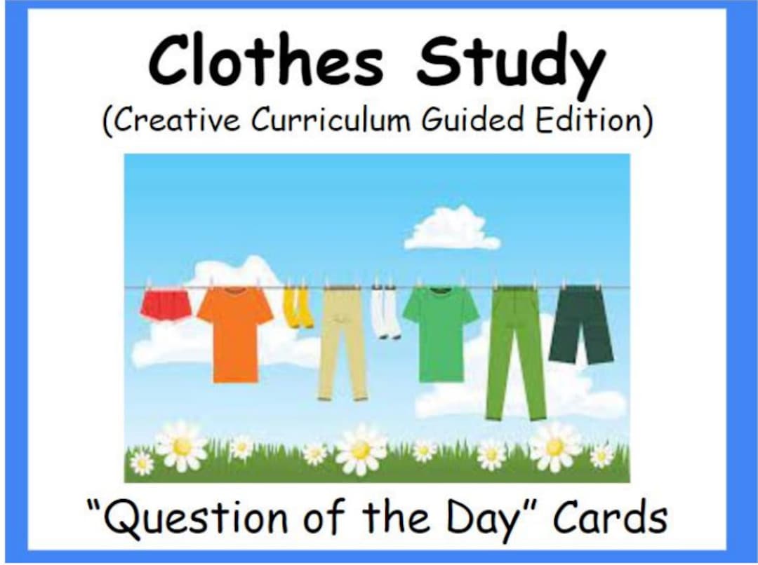 Question of the Day Cards for the Clothes Study (creative Curriculum ...