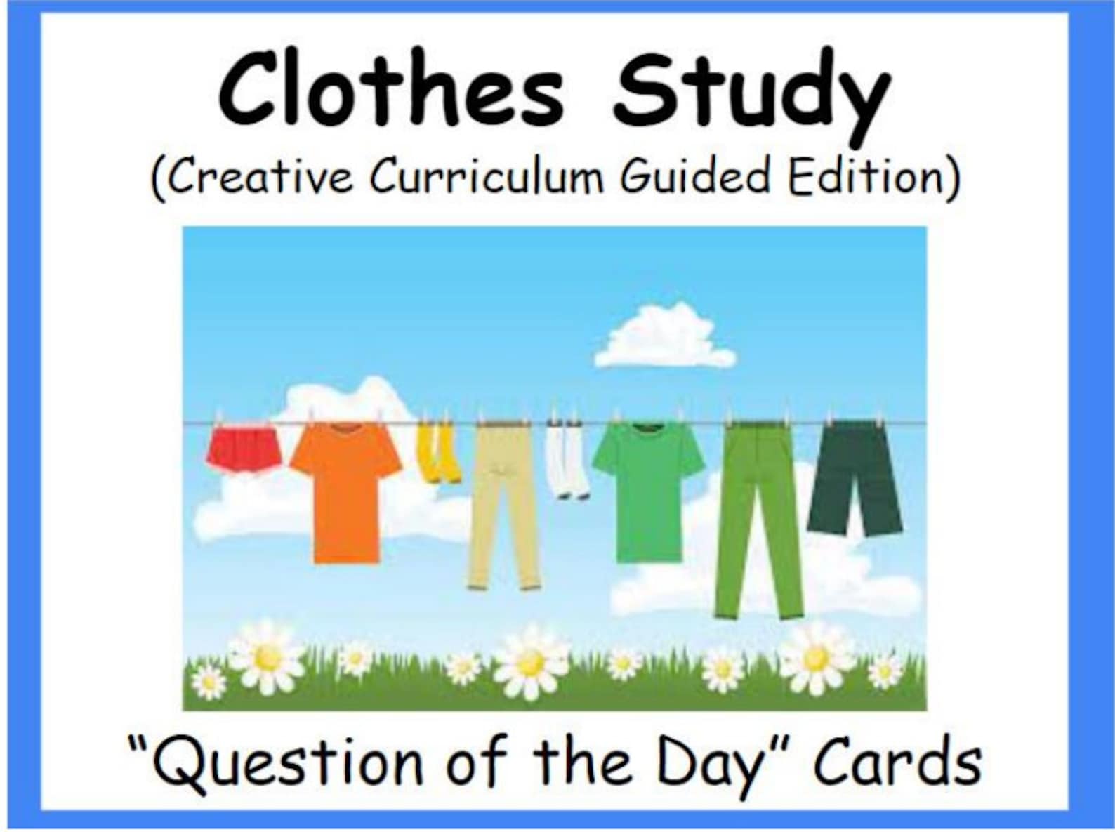 Question of the Day Cards for the Clothes Study (creative Curriculum ...