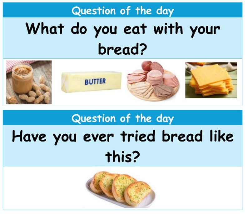 Question of the Day Cards - Bread Study (creative Curriculum Regular ...