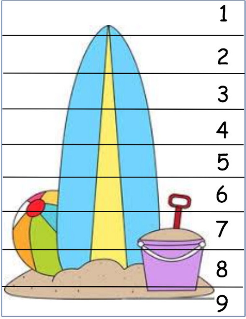 Summer Number Puzzle - Etsy