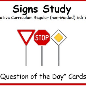 Question of the Day Cards - Signs Study (creative Curriculum Regular ...