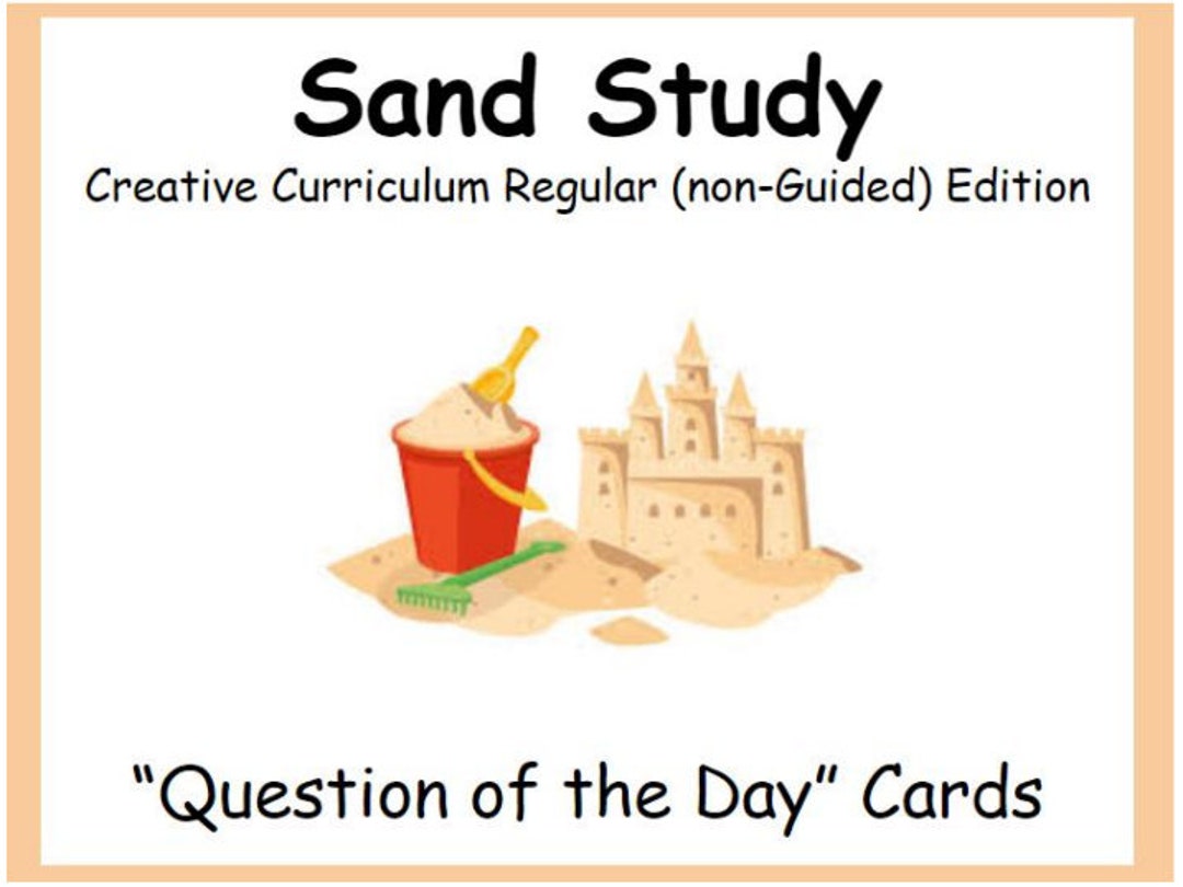 Question of the Day Cards - Sand Study (creative Curriculum Regular ...