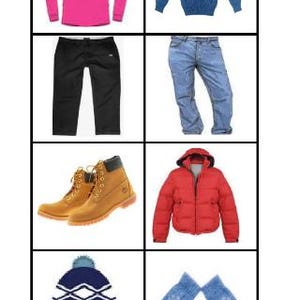 Winter Clothes Vocabulary Book - Etsy