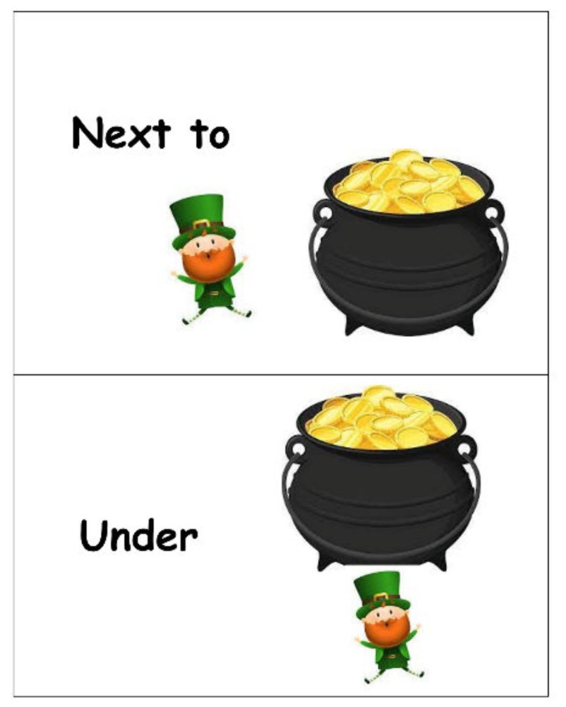 St. Patrick's Day Positional Words - Etsy