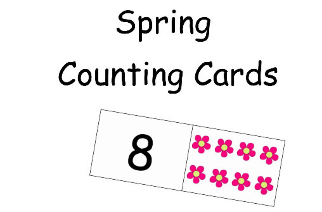 Spring Counting Cards - Etsy