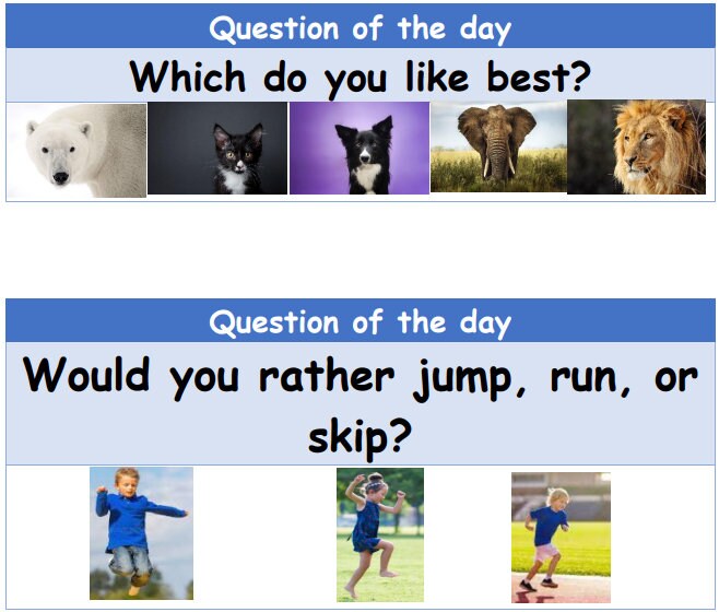 Question of the Day Cards for the Cameras Study (creative Curriculum ...